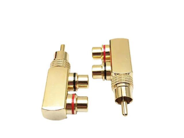Click here for 1pcs Gold Plated 1 RCA Male to 2 way dual Female R... prices