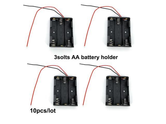 Click here for 10pcs/lot 2pin Black Plastic 3 Slots AA 3x1.5v 4.5... prices
