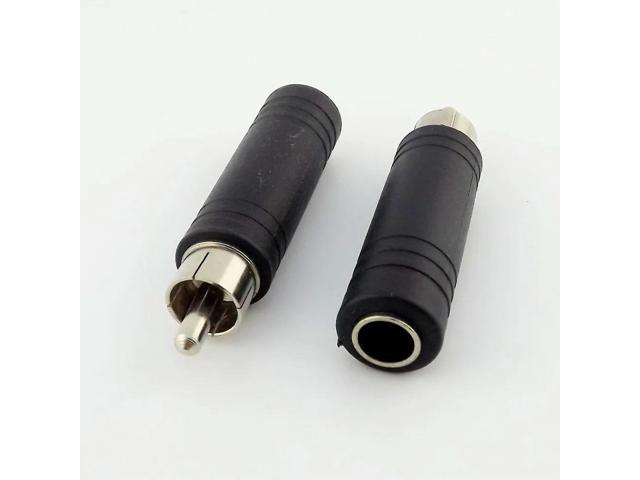 Click here for 10pcs RCA Phono Male Plug To 6.35mm 1/4 Female MON... prices