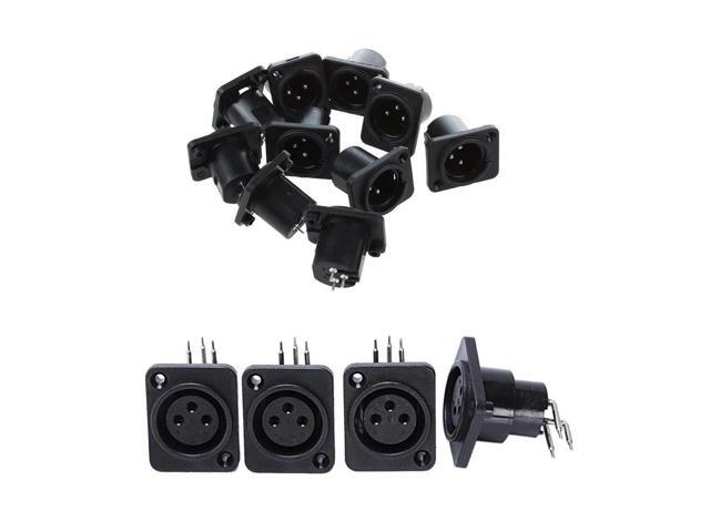 Click here for 20 Pcs Black XLR Connector: 10 Pcs Male Plug Strai... prices