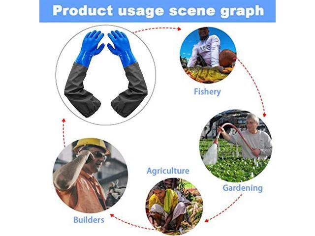 Click here for Long Rubber Gloves Heavy Duty Gloves Long Waterpro... prices