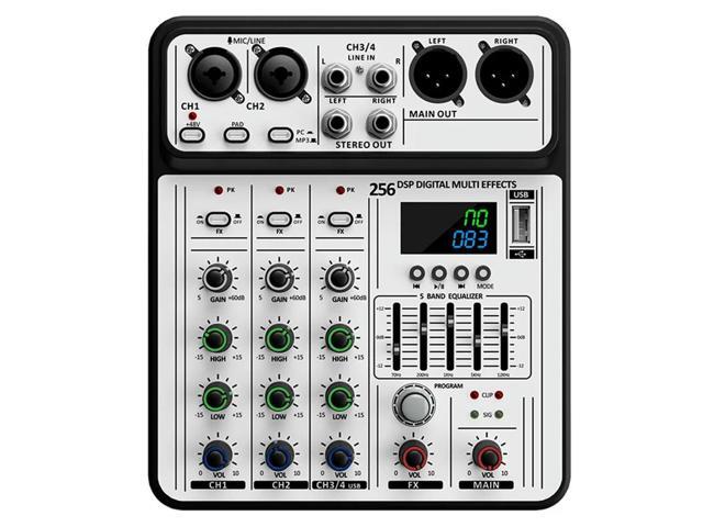Click here for Professional D-04 4 Channel 256DSP Audio Mixer USB... prices