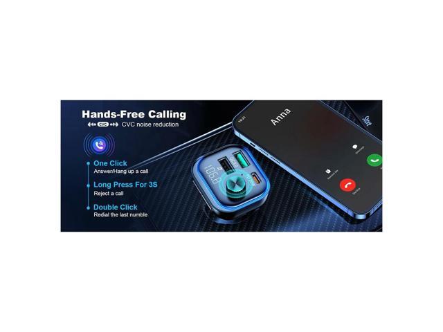 Click here for FM Transmitter Bluetoot 5.3 Car Adapter 54W Max Wi... prices