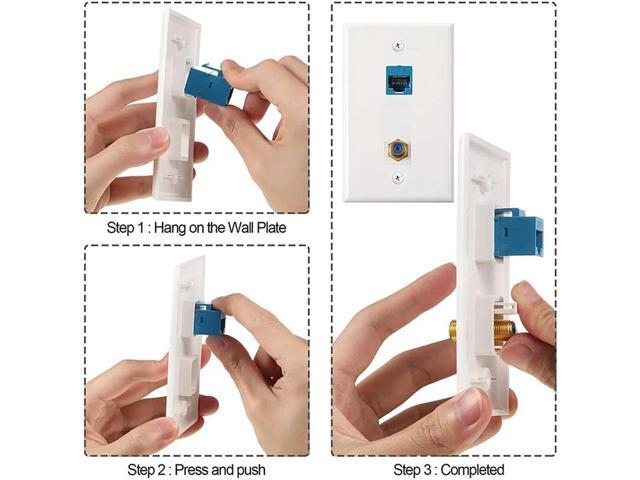 Click here for 6 Packs Ethernet Coax Wall Plate Outlet With 1 Cat... prices