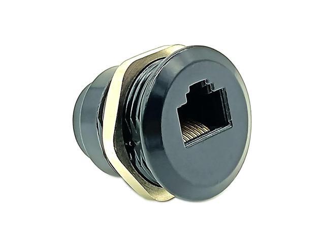 Click here for Round Black Panel Mount RJ45 Ethernet LAN Pass Thr... prices