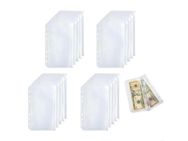 Click here for 20Pcs Binder Pockets Clear Zippered Folder for 6-H... prices