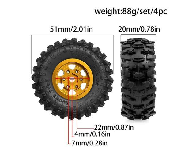 Click here for Metal Beadlock Wheel Tire Set 4Pcs 63Mm 1.0 For 1/... prices