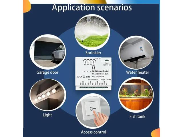 Click here for 4CH Ewelink Switch+Remote 7-32V USB 5V 2.4G Home A... prices