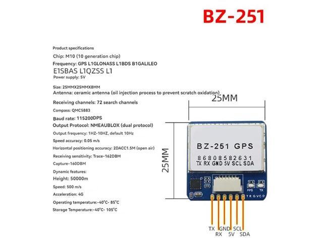 Click here for 2X BZGNSS BZ-251 GPS Dual Protocol For FPV Flight... prices