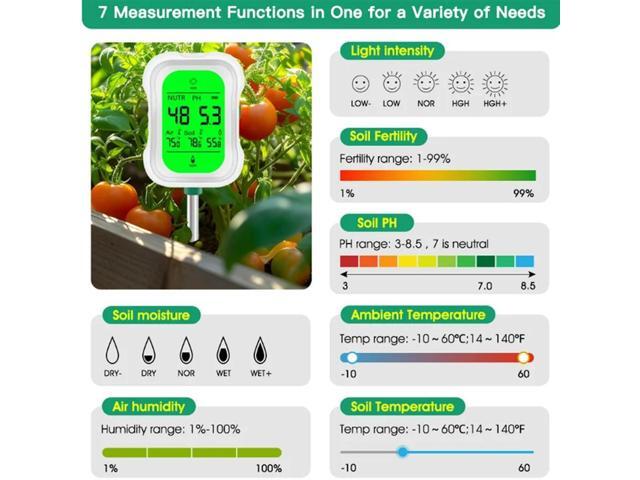 Click here for 7 In 1 Soil PH Meter Soil Moisture Temp Meter Soil... prices