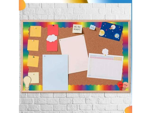 Click here for 3X Rainbow Bulletin Board Stickers Colorful Straig... prices