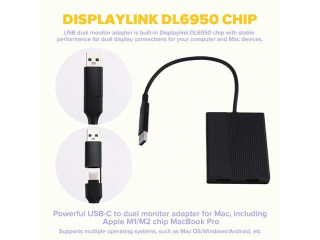 Click here for Displaylink 4K 60Hz USB C/USB 3.0 To Dual HDTV Doc... prices