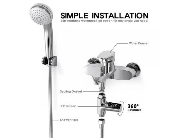 Click here for 2X LED Display Home Water Shower Thermometer Tempe... prices