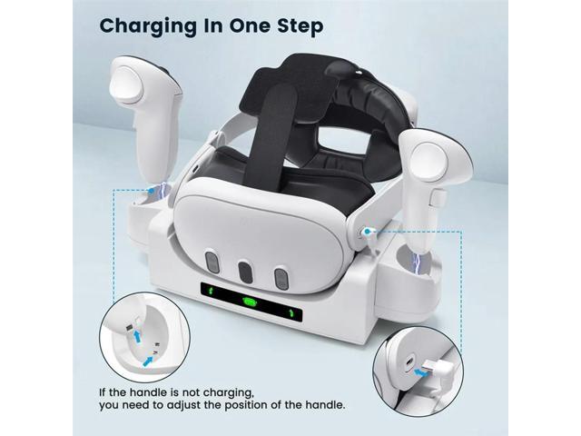 Click here for For Oculus/Quest 3 Charging Dock- 2 Batteries  Wal... prices