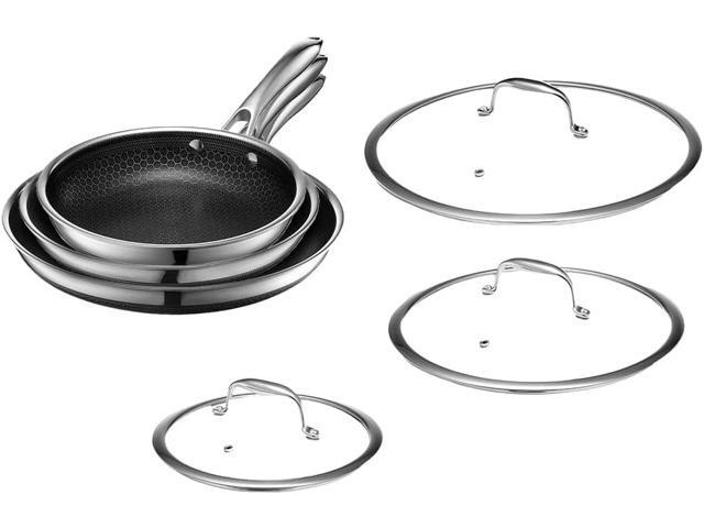 Click here for HexClad Hybrid Nonstick 6-Piece Fry Pan Set  8  10... prices