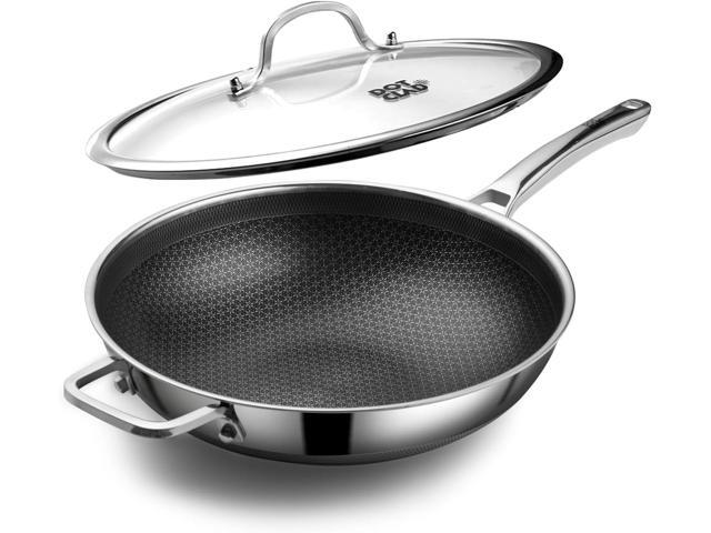 Click here for Wok pan Hybrid 12 inch Wok with Lid  PFOA Free Coo... prices