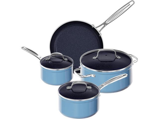Click here for Nuwave 7pc Cookware Set Healthy Duralon Blue Ceram... prices