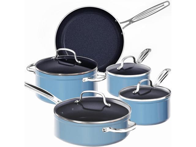 Click here for Nuwave 9pc Cookware Set Healthy Duralon Blue Ceram... prices
