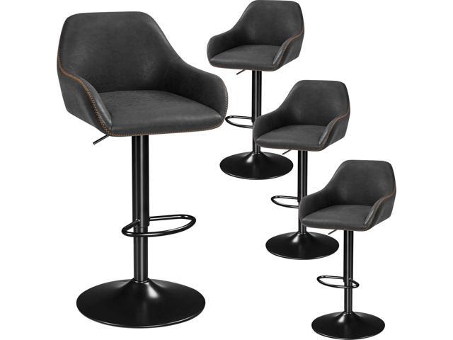Click here for Yaheetech Bar Stools Set of 4  PU Leather Swivel C... prices