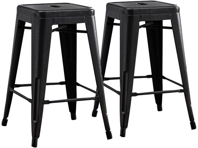 Click here for AC Pacific 24 Metal Backless Barstool Set of 2 Cou... prices