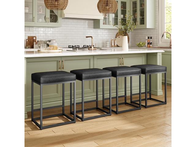 Click here for MAISON ARTS Bar stools Set of 4 Black Counter Heig... prices
