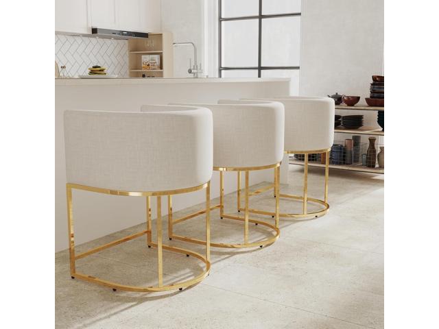 Click here for Contemporary Cream Linen Bar Stools Set of 3  24 U... prices