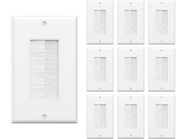 Click here for VCE Brush Wall Plate 10-Pack  Cable Pass Through I... prices