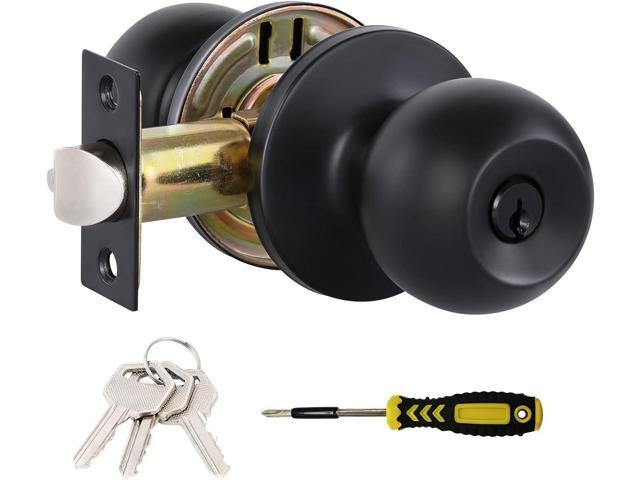 Click here for Lanwandeng Matte Black Door Knobs with Lock and Ke... prices
