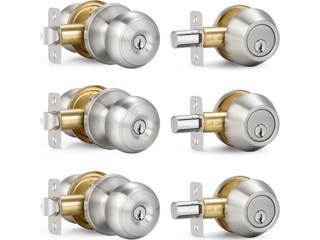Click here for 3 Sets Entry Door Knob and Single Cylinder Deadbol... prices