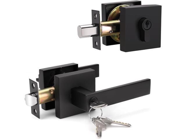 Click here for KNOBWELL Matte Black Front Door Handle and Deadbol... prices
