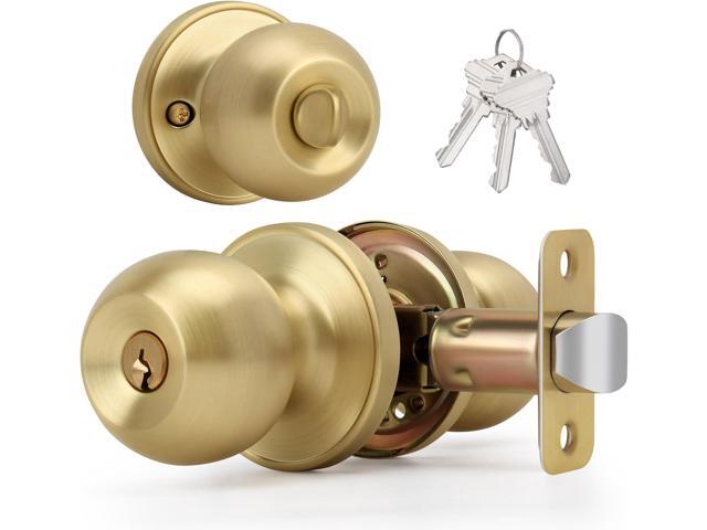Click here for Brushed Gold Ball Design Door Knob with Keys and L... prices