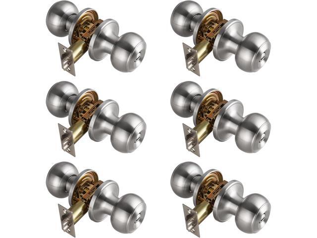 Click here for 6 Pack Brushed Nickel Door Knobs Interior Bath & B... prices