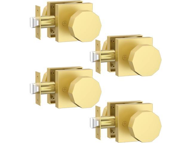 Click here for Asidrama 4 Pack Privacy Gold Door Knob with Lock... prices