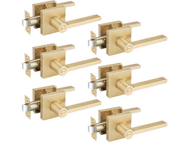 Click here for EHOMEWARE 6 Pack Gold Door Handles  Satin Brass Do... prices