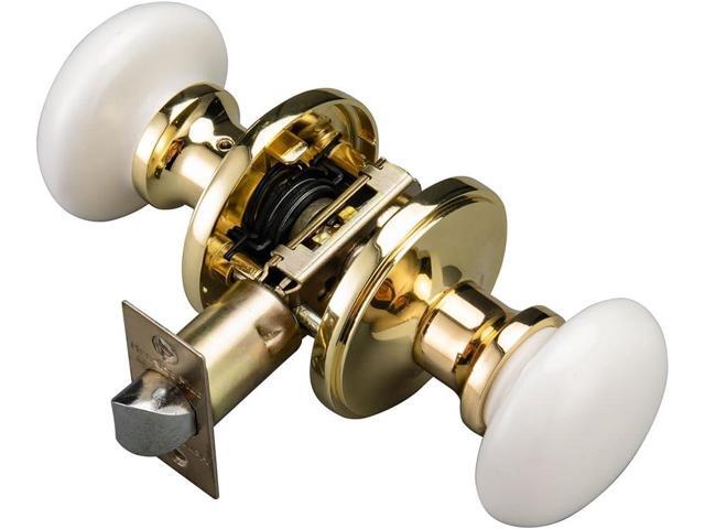 Click here for NCL White Door Knobs  Polished Brass Keyless Door... prices