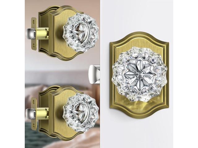 Click here for 3 Pack Glass Crystal Door Knobs Interior  Antique... prices