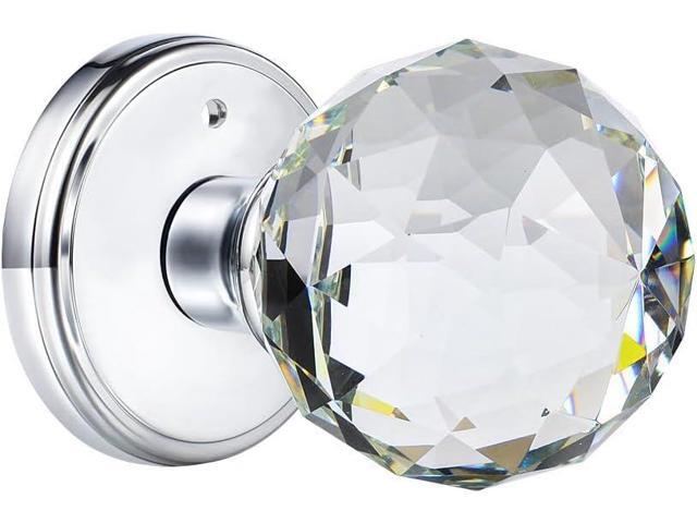 Click here for Crystal Glass Door Knobs Interior with Lock  Round... prices