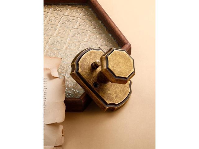 Click here for 2 Pack Antique Brass Door Knobs Interior Privacy D... prices