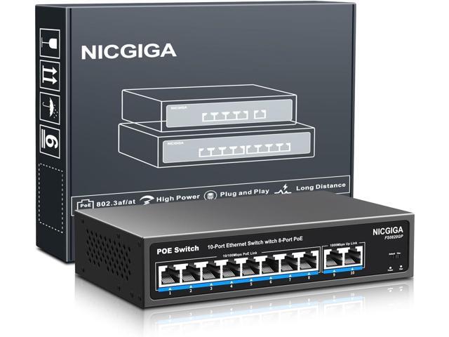 Click here for 8 Port PoE Switch with 8 Ports 100Mbps PoE+@120W +... prices