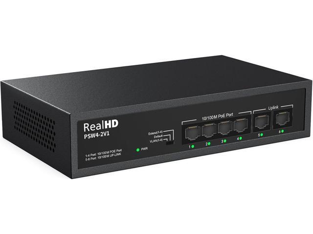 Click here for 6 Port PoE Switch  4 Ports 10/100Mbps PoE+ 2 Ether... prices