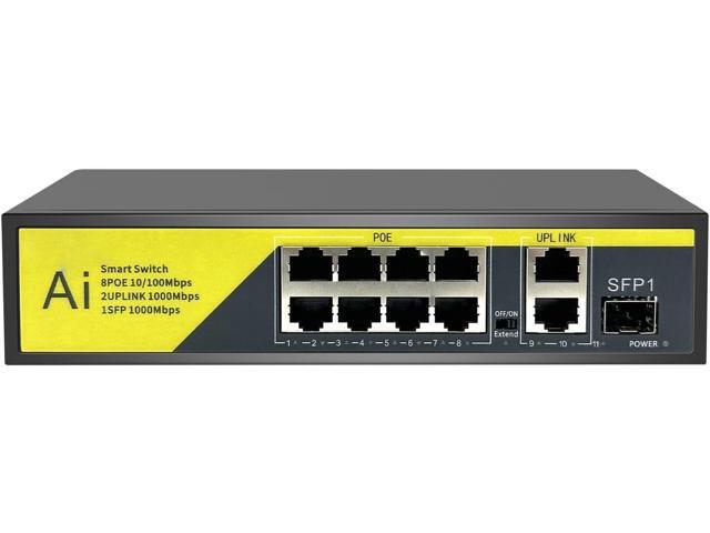 Click here for 1000 Mbps Hiseeu PoE Switch w/8 PoE+ Ports 2 Ether... prices