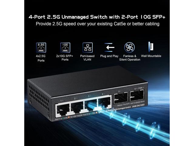 Click here for Binardat 4 Port 2.5G Switch with 2x10G SFP  4x2.5... prices