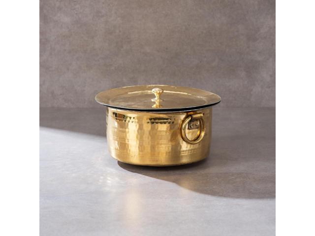 Click here for P-TAL Brass Stock Pot with Lid Naturally Nonstick... prices