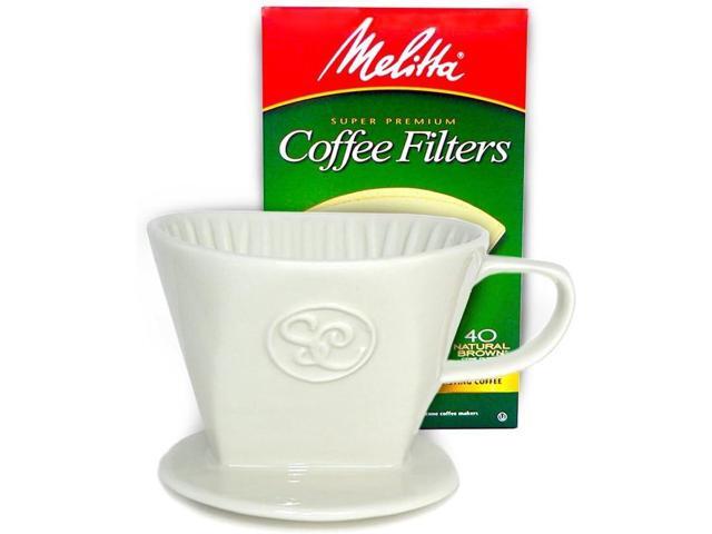 Click here for Ceramic Pour Over Coffee Maker with 40 Count Melit... prices