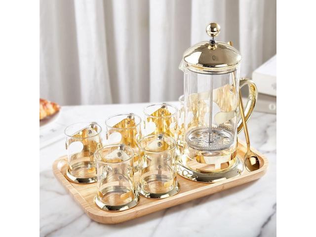 Click here for DUJUST Gold French Press Set with 6 Cups & 1 Tray... prices