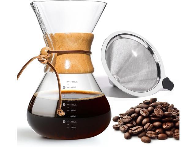 Click here for Pour Over Coffee Maker 34 OZ  10 Cup Borosilicate... prices