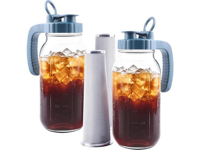 Click here for Mason Jar Pitcher With Stainless Steel Filter 64 O... prices