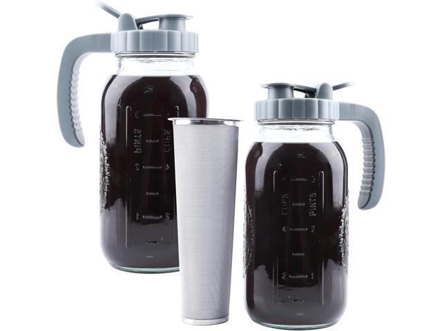Click here for Cold Brew Coffee Maker 64 OZ 2 Pack Mason Jar Cold... prices