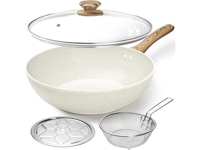 Click here for MICHELANGELO 12 Inch Wok Pan with Lid - Woks & Sti... prices