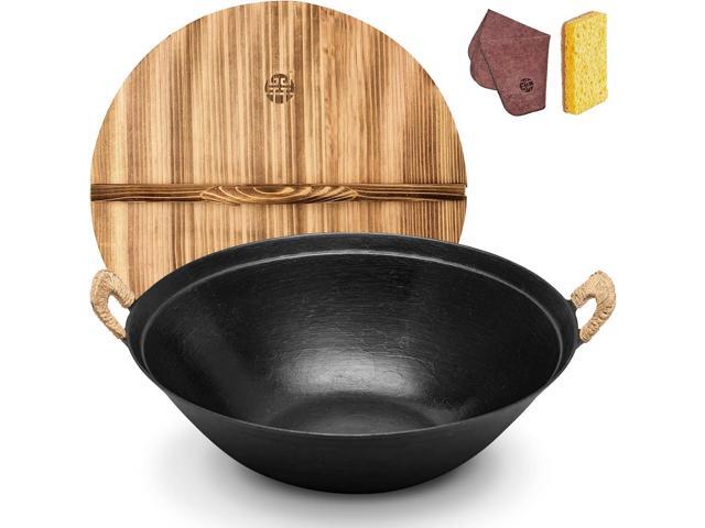 Click here for WANGYUANJI Cast Iron Wok Pan 13.4 inch Cooking Wok... prices